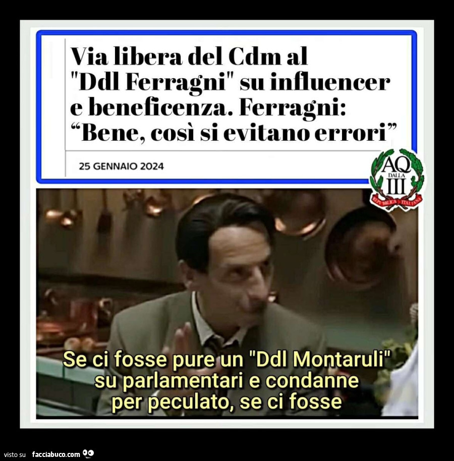 Quando mai...! ??… post satirico pubblicato da Gatto1948 - Facciabuco.com