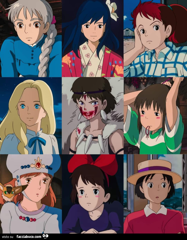 Le protagoniste femminili dei film di Hayao Miyazaki. ?… - Facciabuco.com