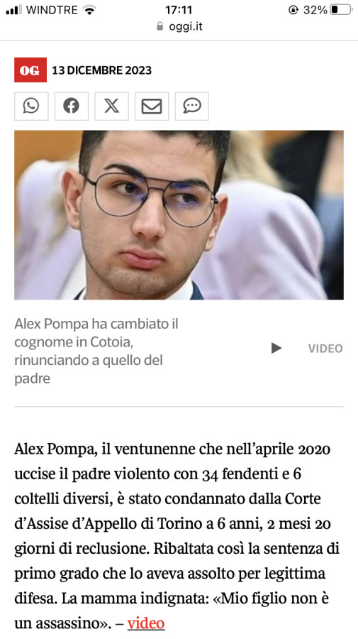 Alex Pompa ha cambiato il cognome in cotoia, rinunciando a quello del ...