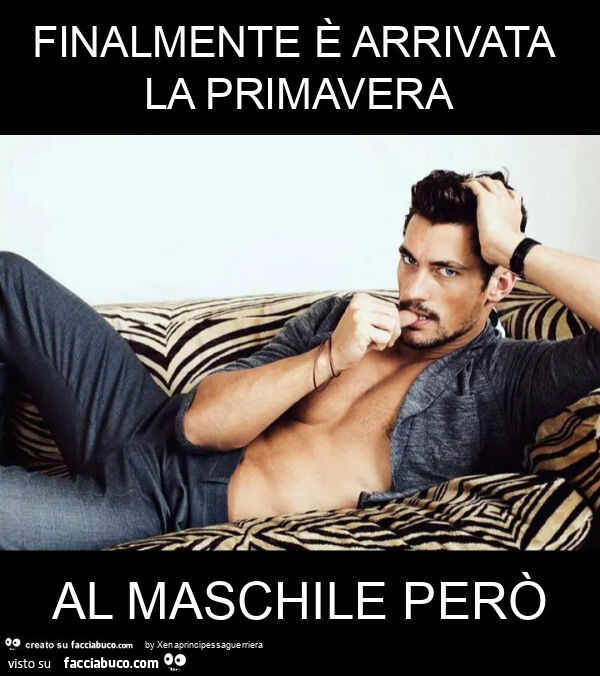 Finalmente è arrivata la primavera al maschile però - Facciabuco.com