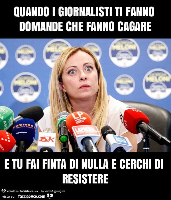 Quando i giornalisti ti fanno domande che fanno cagare e tu fai finta ...