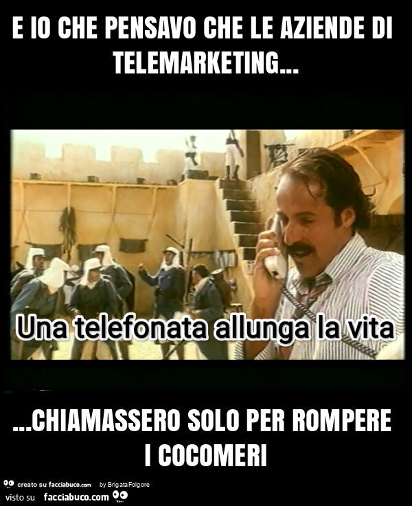 Una telefonata allunga la vita - Facciabuco.com