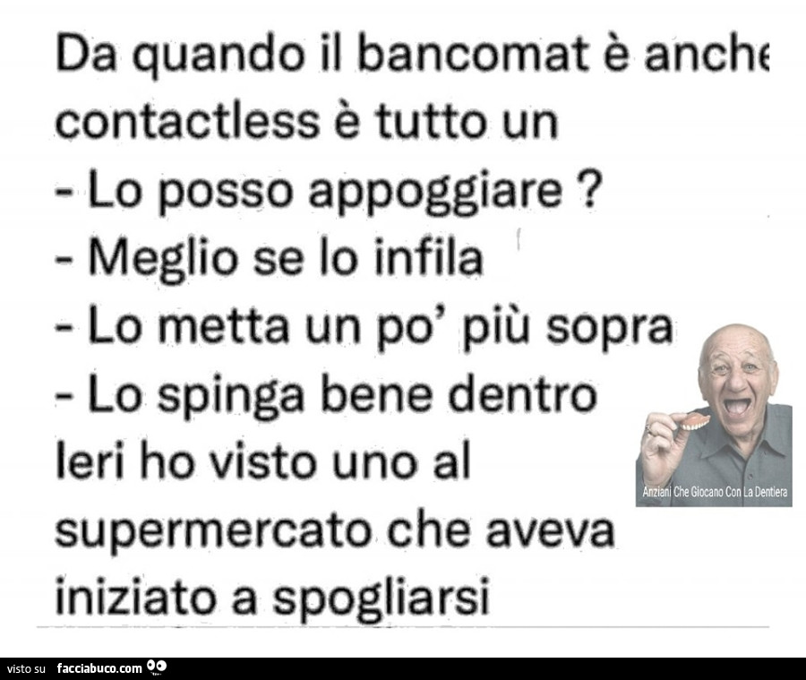 Da quando il bancomat è anche contactless è tutto un lo posso ...